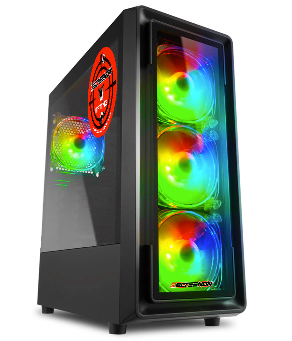 ScreenON - Game Computer / Gaming PC - Ryzen 7 - 4TB M.2 SSD - 128GB R